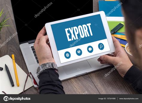 SHOWING EXPORT SCREEN Stock Photo Garagestock 137241690