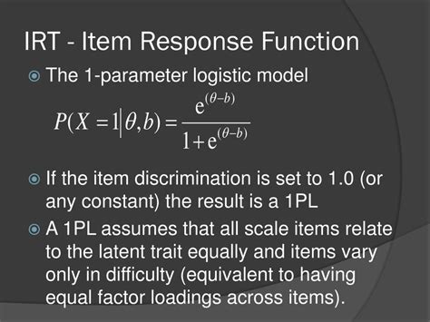 Ppt Introduction To Item Response Theory Powerpoint Presentation