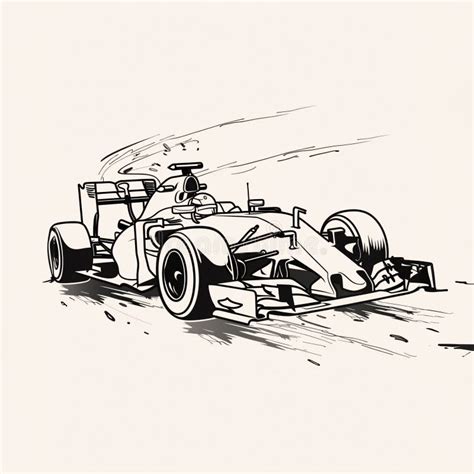 Formula One Car A Drawing Of A Race Car Stock Illustration