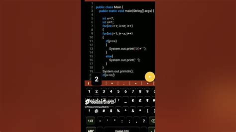 How To Make Java Pattern Coding🥰🥰 Java Pattern Design Coding Csstatus Life Shorts