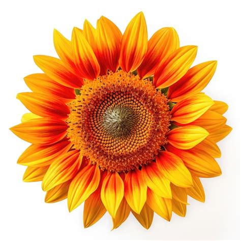 A Sunflower With A Yellow Center And A Green Center Premium Ai Generated Image