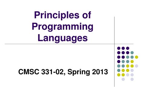 Ppt Principles Of Programming Languages Powerpoint Presentation Free
