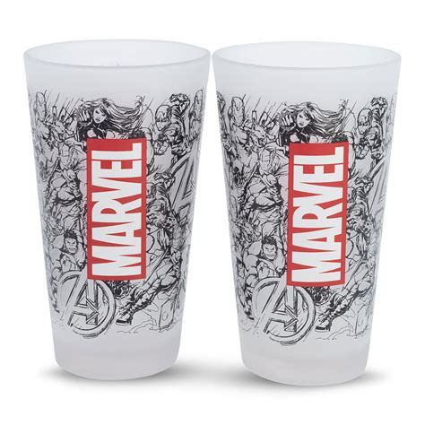 Marvel Comics Glasses 2 Piece Set Elbenwald