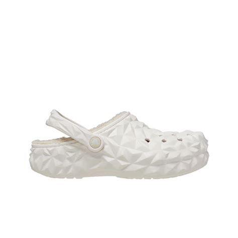크록스 클래식 라인드 지오메트릭 클로그 화이트 Crocs Kream