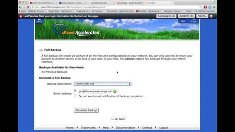 Backup Your Hostgator Site Using Cpanel Youtube