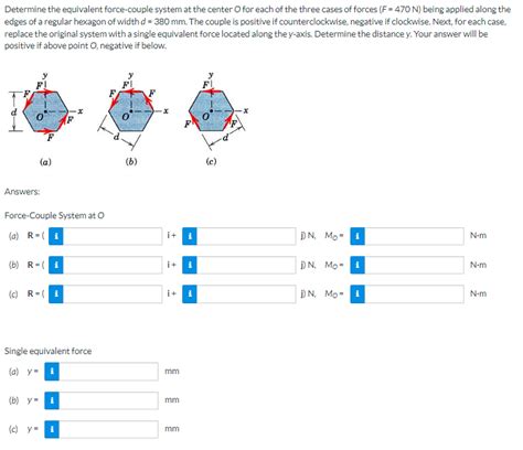 Solved Determine The Equivalent Force Couple System At The