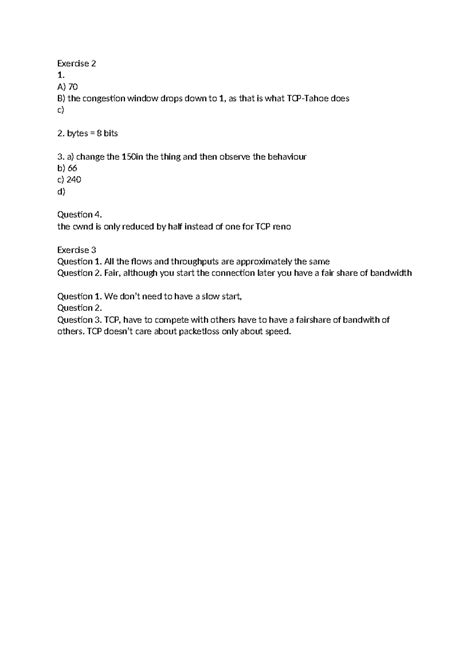 Comp3331 Lab5 Exercise 2 1 A 70 B The Congestion Window Drops Down