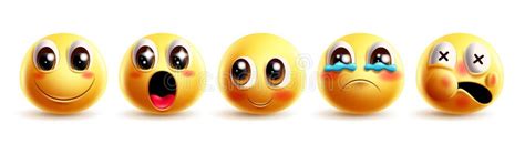 Emoji Wow Character Emoticon Clipart Set Emojis Wow Cute Face Clip Art