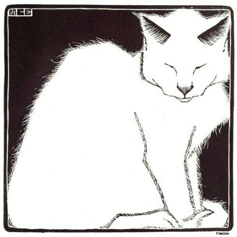 White Cat Cat Art Mc Escher White Cat