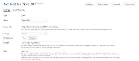 Openldap Auth Module Hub Documentation