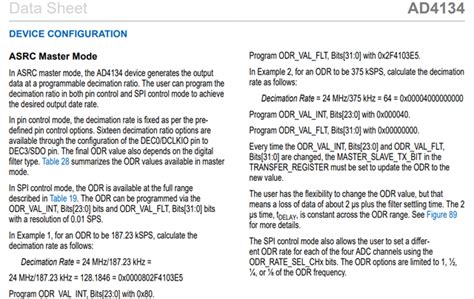 AD4134 AD7134 How To Calculate ODR Register Mistake In Datasheet Q A Precision ADCs
