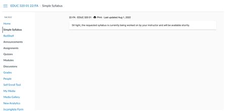 How Do Faculty Resolve The Simple Syllabus Error That Says The