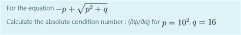 solved for the equation p vp2 q calculate the absolute