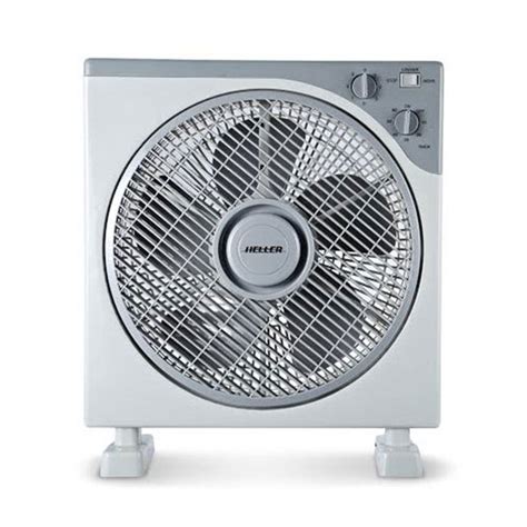 Heller 30cm Box Fan 3 Speed Timer Rotating Louvres Floor Air Cooler