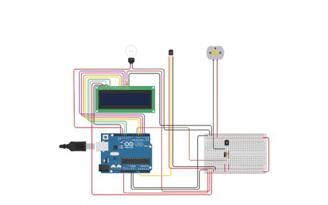 Circuit Design Automatic Room Temperature Control Tinkercad