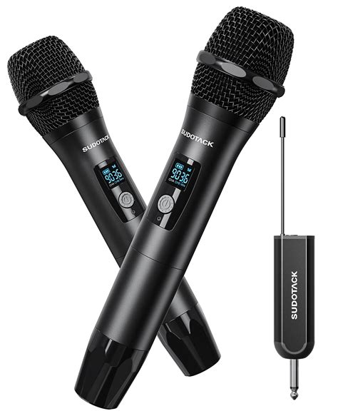 Sudotack Wireless Microphone Clear Sound Plug And Play Metal Uhf Dual