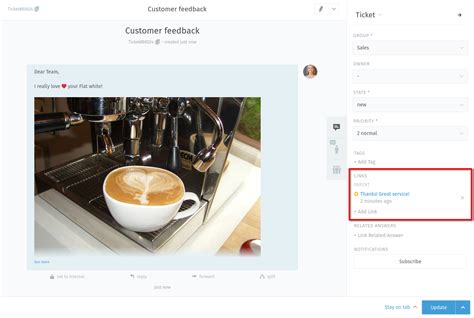 Splitting Tickets — Zammad User Documentation Documentation