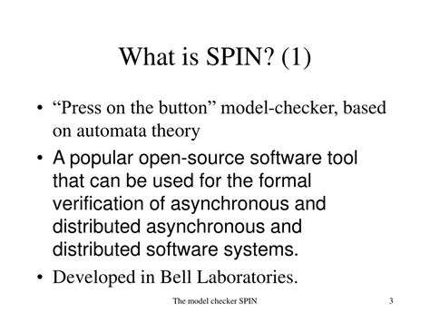 ppt the model checker spin powerpoint presentation free download