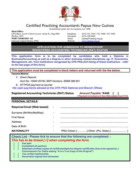 Cpa Png Application Form 2024 Pdf Download Fill Out And Sign Online Dochub