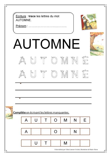 Activités Automne Maternelle Exercices Lecture Ce1 Cours De Maternelle