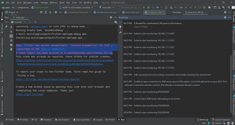 No Host Specified In Uri · Issue 90186 · Flutterflutter · Github