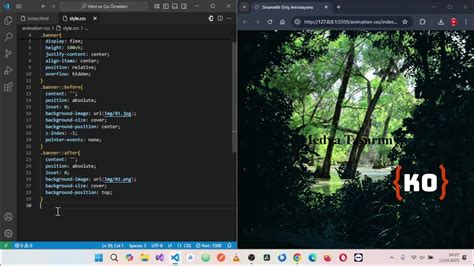 sinematik giriş animasyonu html and css Örnek projeler htmlcssproject