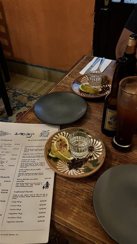 Carta Del Restaurante Sandunga Cocina Tradicional Oaxaqueña Merida