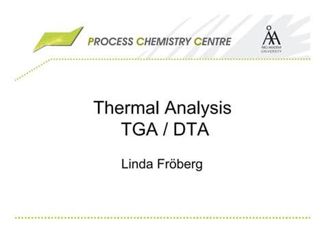 Thermal Analysis Ta Tga Dsc Dta Pptx