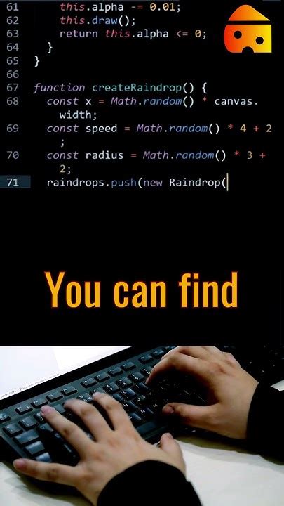 falling raindrops html css javascript shorts html css javascript