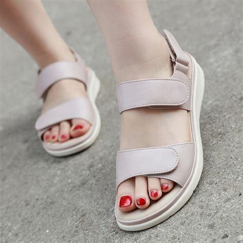 Cheap New Summer Shoes Women Sandals Holiday Shoes Flat Ladies Sandals