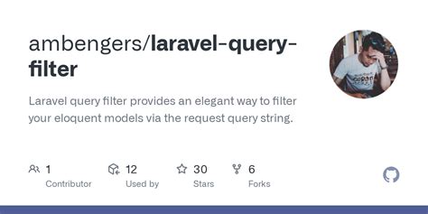 github ambengers laravel query filter laravel query filter provides