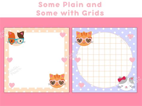 Printable Memo Pad PDF Cat Memo Cute Printable Notepad Kawaii Stationery Printable Cute