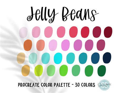 Jelly Beans Procreate Color Palette Graphic By Ssandcodesigns