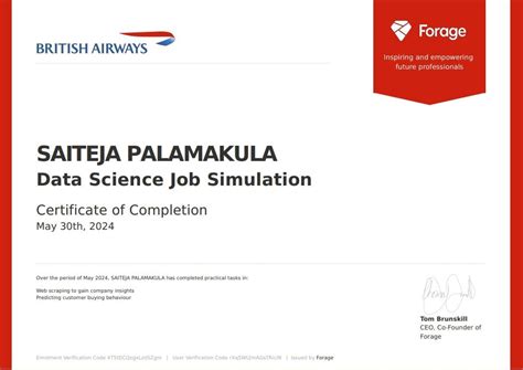 Completed Data Science Job Simulation By Forage Saiteja Palamakula Posted On The Topic Linkedin