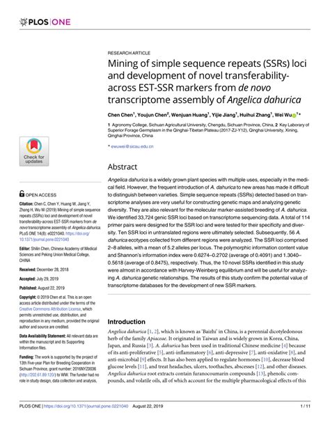 pdf mining of simple sequence repeats ssrs loci and development of