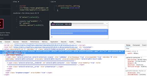 Css Background Color When Very Long Options In Select2 Stack Overflow