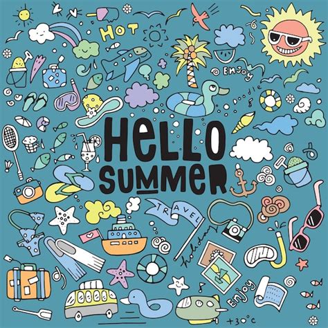 Hand Drawn Vector Illustration Set Premium Vector