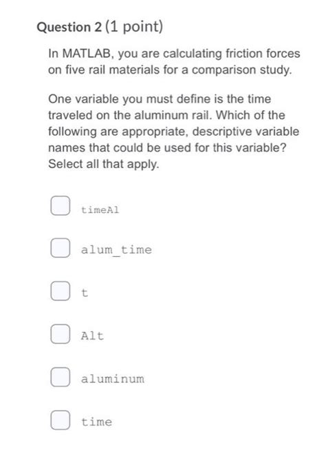 Solved You Have The Following Workspace In Matlab Workspace