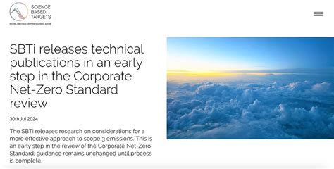 SBTi’s Next Step Related To Carbon Credits And Scope 3: Revision Process For Its Corporate Net ...