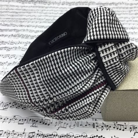 Prince Of Wales Headband Black And White Hairband Tartan Womens