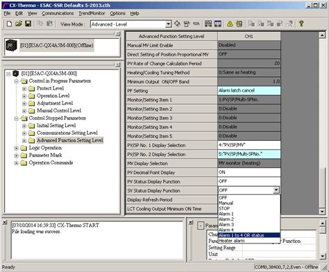 Omron Cx Thermo Software For Programing And Monitoring Temperature