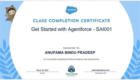 Trailhead Agentforce Salesforce Professionalgrowth Anupama Pradeep