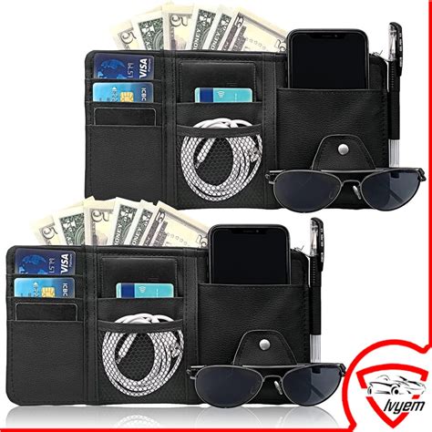 Universal Car Sun Visor Storage Bagholder Zipper Style Car Interior