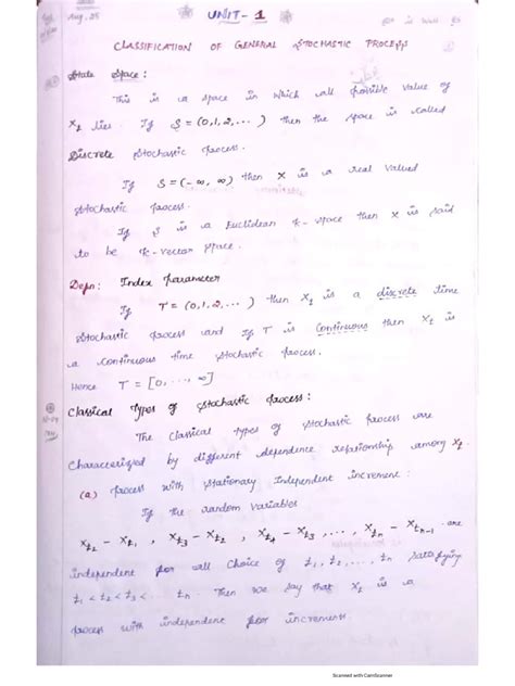 Stochastic Processunit I Pdf
