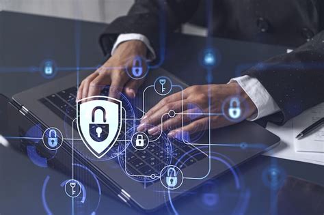 Premium Photo A Woman Programmer Is Typing A Code On Computer To Protect A Cyber Security From