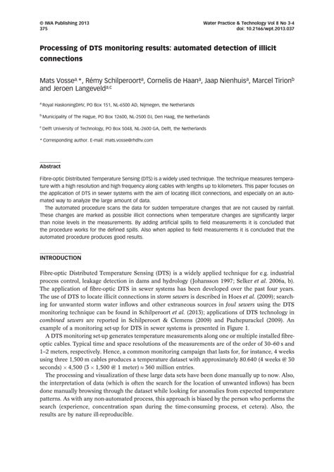 Pdf Processing Of Dts Monitoring Results Automated Detection Of Illicit Connections Pdf Processing Of Dts Monitoring Results Automated Detection Of Illicit Connections