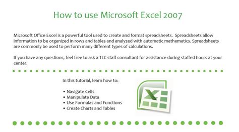 Ms Excel Short Handouts ~ Computer Youth Program