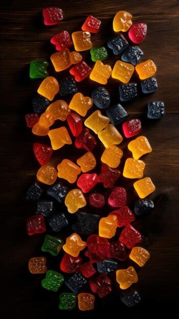 Premium Photo Sweet Fruit Gummies Candy Vertical Background
