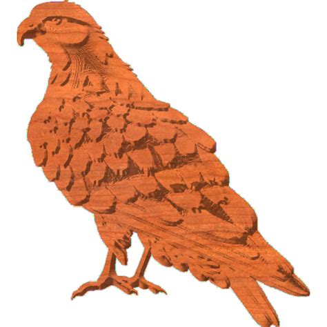 Hawk Standing Pattern Carvedepot