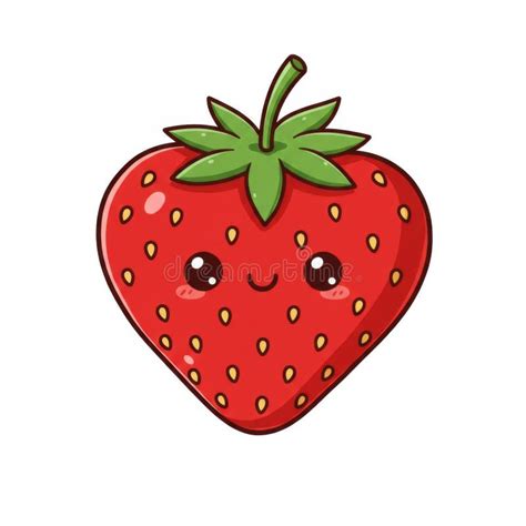 Cute Cartoon Strawberry Illustration Stock Illustration Illustration